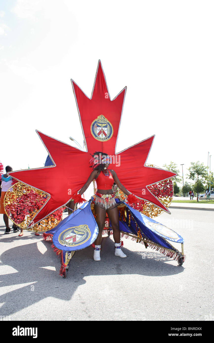 young black woman red costume parade outdoor Stock Photo - Alamy