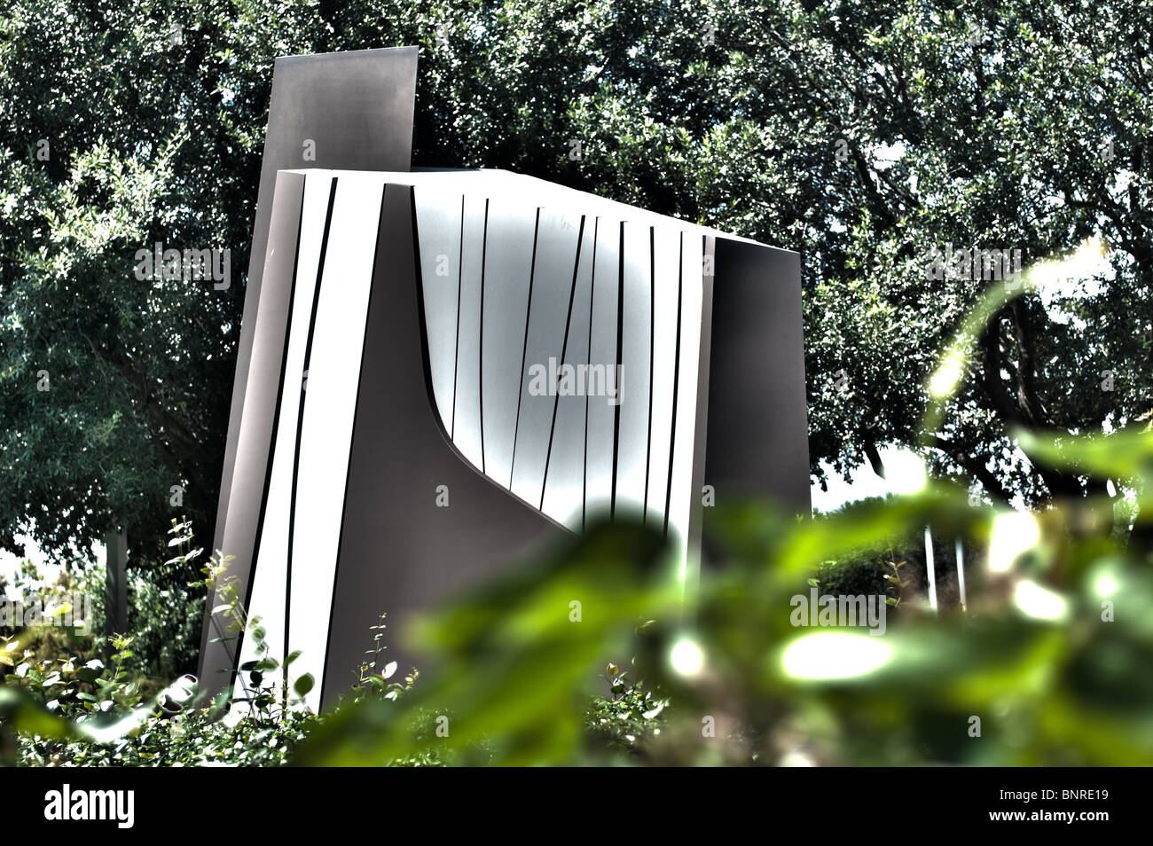Abstract Monument located next to the Bossier City library - HDR Stock ...