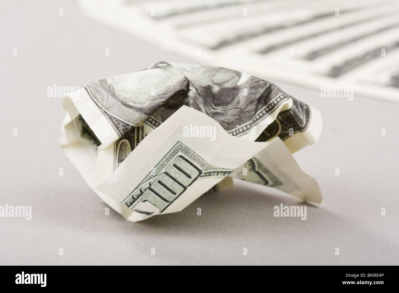 Crumpled american money Stock Photo - Alamy