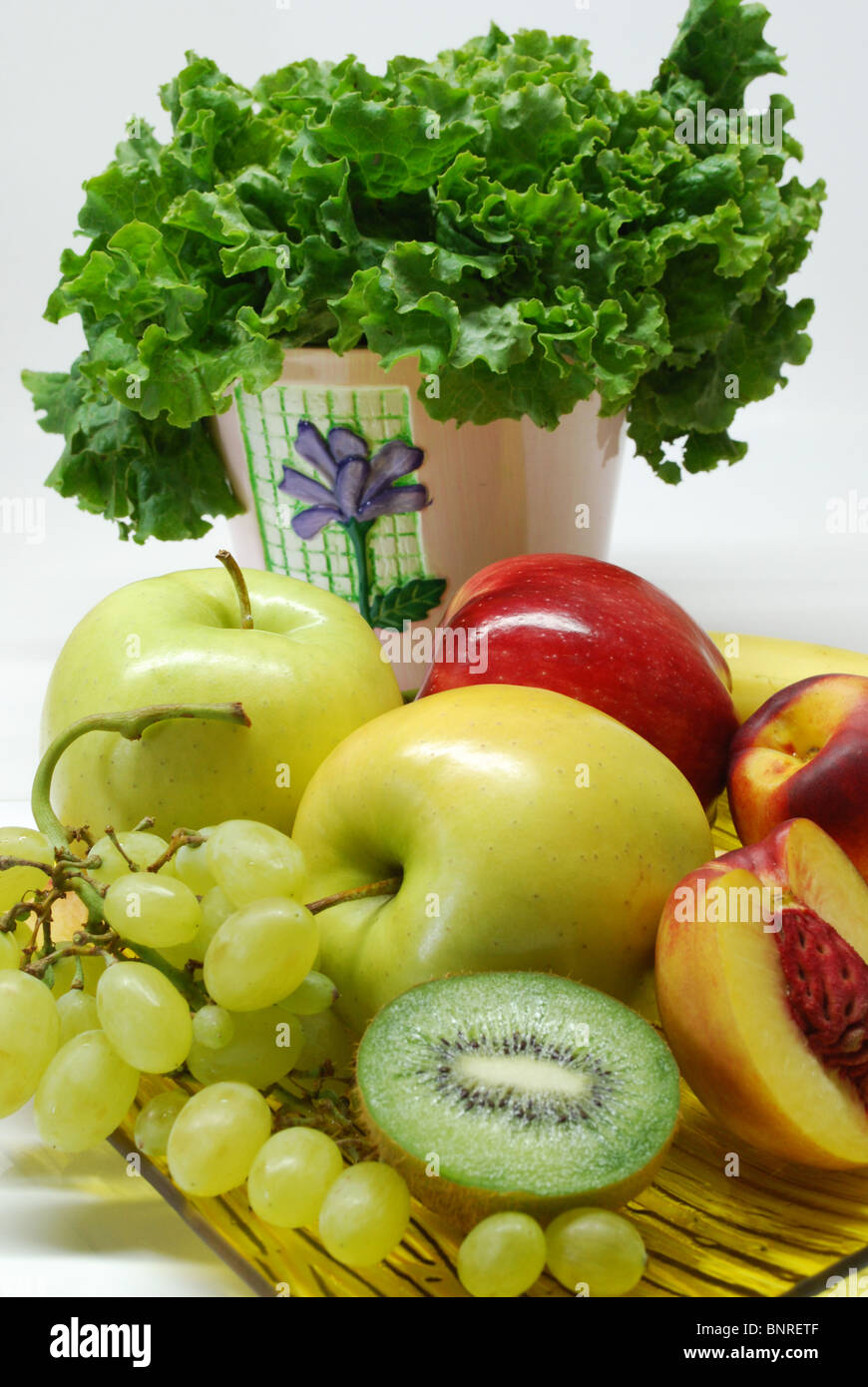Closeup fruits on table Cut Out Stock Images & Pictures - Alamy