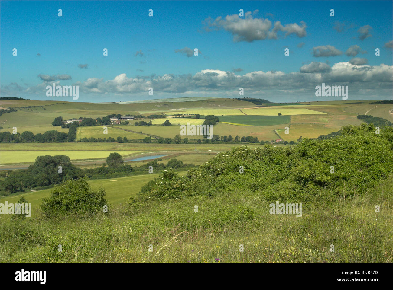 A view to the South Downs National Park near Lancing Hill from Mill ...