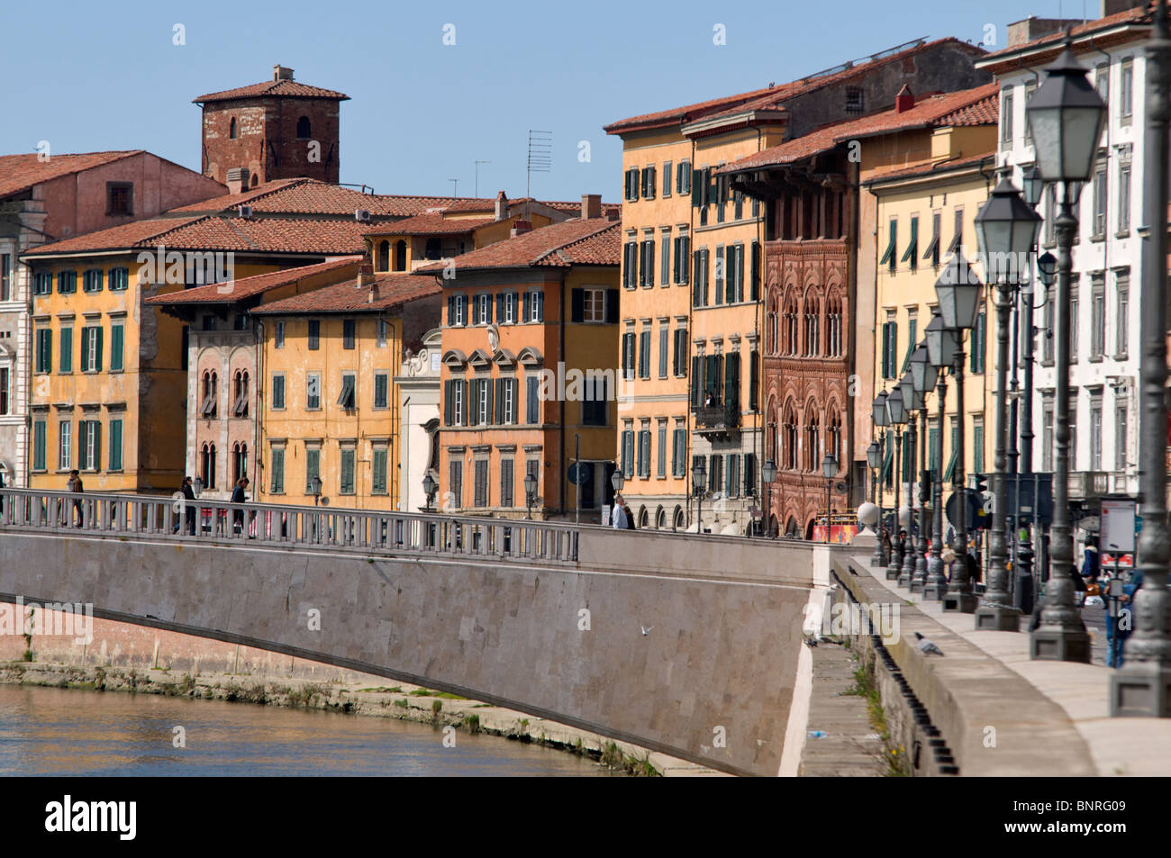 Downtown on the arno river Pisa,italy Stock Photo - Alamy
