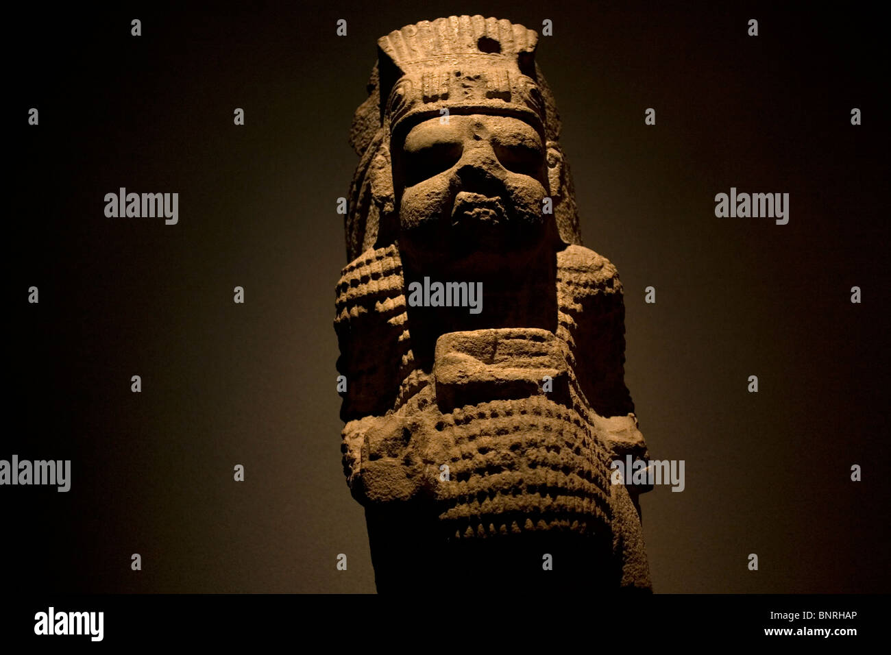 A Mayan sculpture is displayed in the National Museum of Anthropology ...