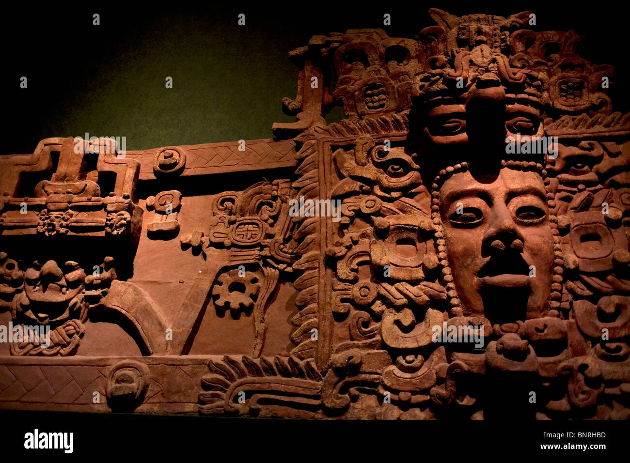 A Mayan sculpture is displayed in the National Museum of Anthropology ...