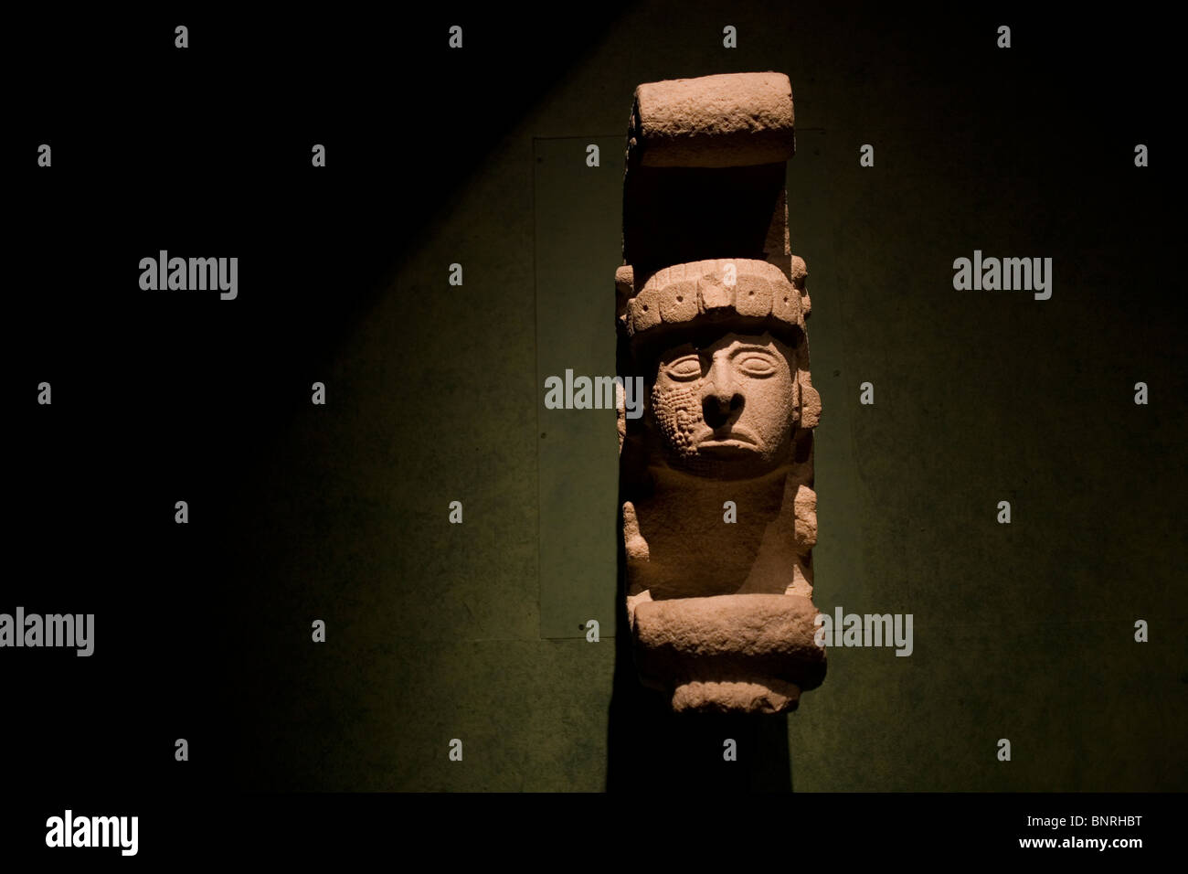A Mayan sculpture is displayed in the National Museum of Anthropology ...