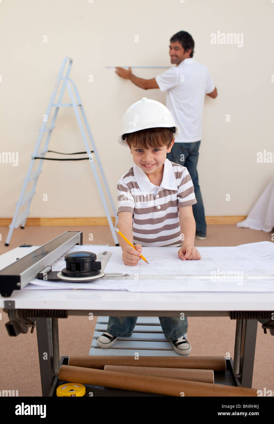 Dad hard working hi-res stock photography and images - Alamy
