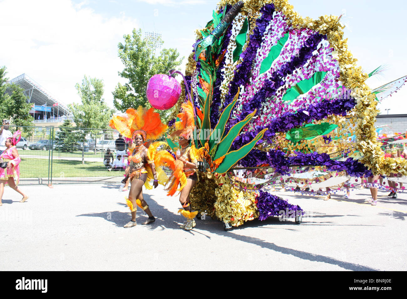 colorful costume street parade celebrate caribbean Stock Photo - Alamy