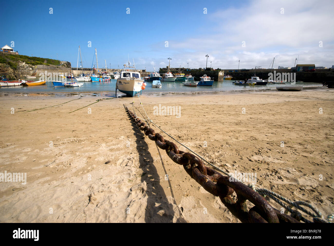 Newquay Cornwall UK Harbour Harbor Beach Quay Stock Photo - Alamy