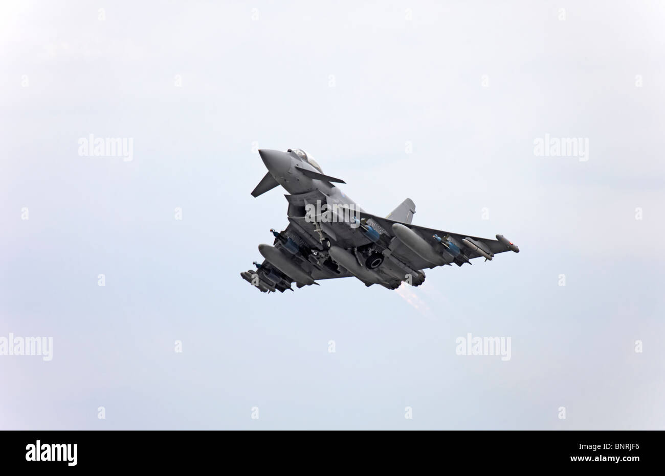 Farnborough BAE Systems Eurofighter Typhoon full weapons load Stock ...