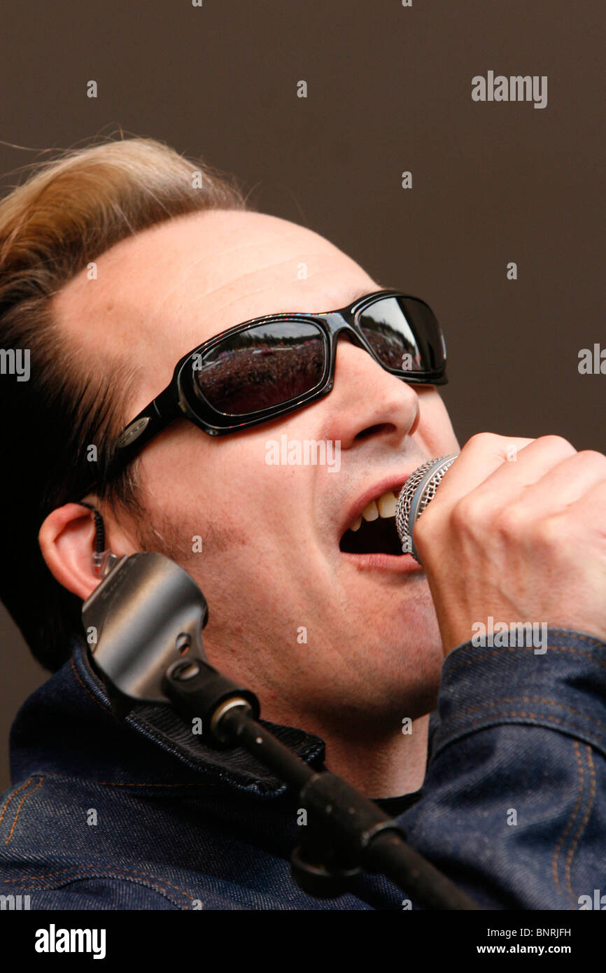 80's band The Damned performing at the Croydon Summer Festival in South ...