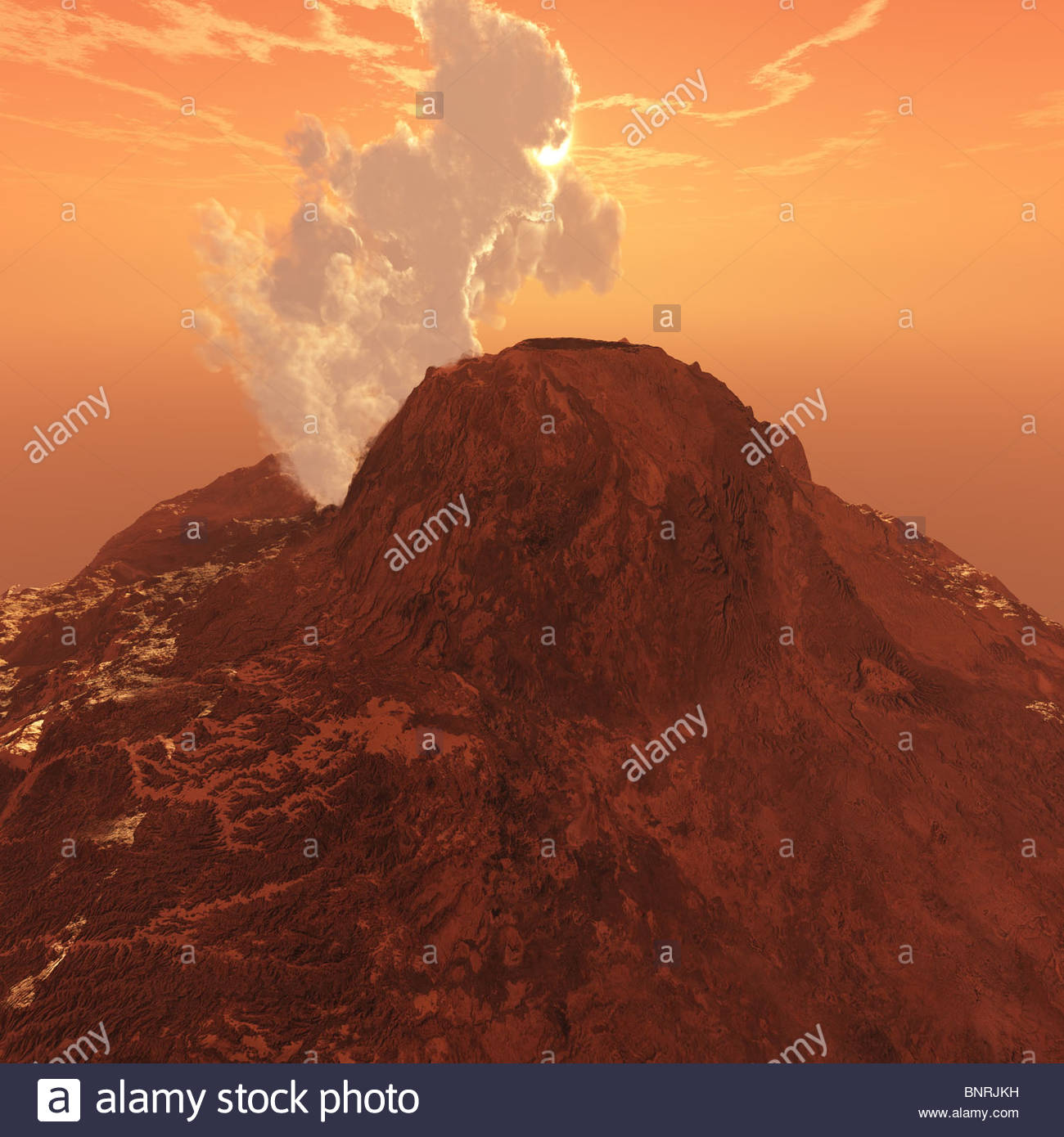 Volcanic Eruption And Santorini Stock Photos & Volcanic Eruption And ...