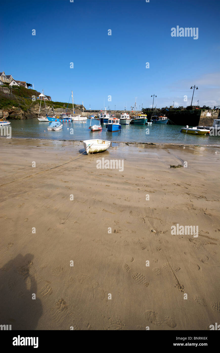 Newquay Cornwall UK Harbour Harbor Beach Quay Stock Photo - Alamy