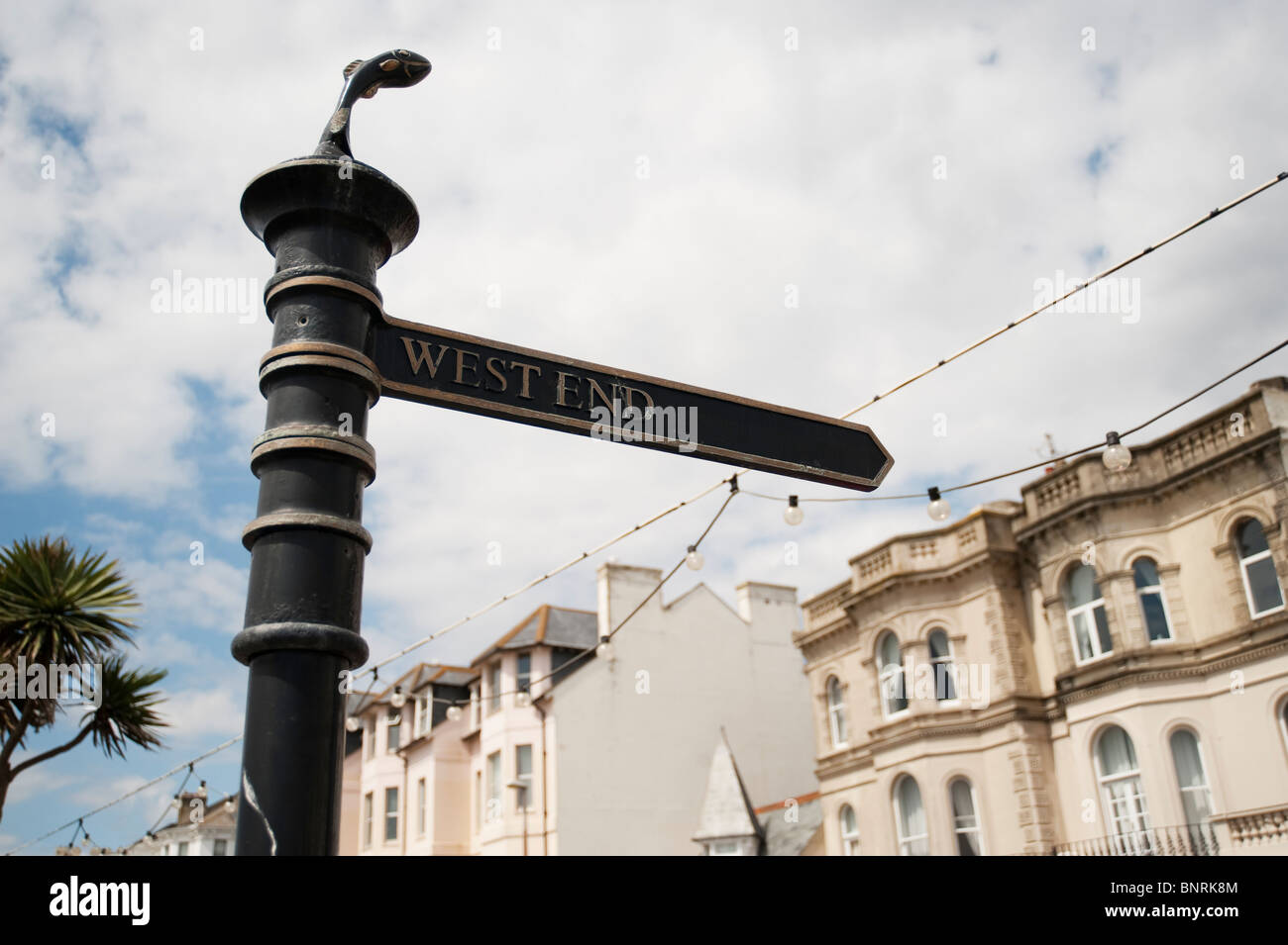 West End Signpost, Worthing, West Sussex Stock Photo - Alamy