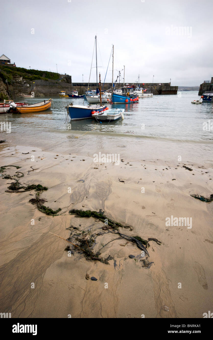 Newquay Cornwall UK Harbour Harbor Beach Quay Stock Photo - Alamy