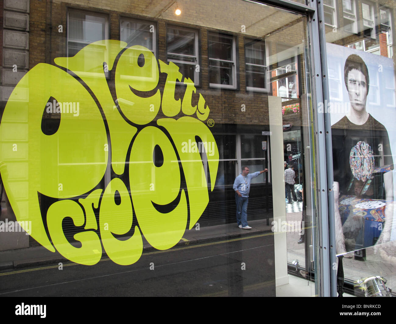 Pretty Green Shop Liam Gallagher Carnaby Street Stock Photo - Alamy