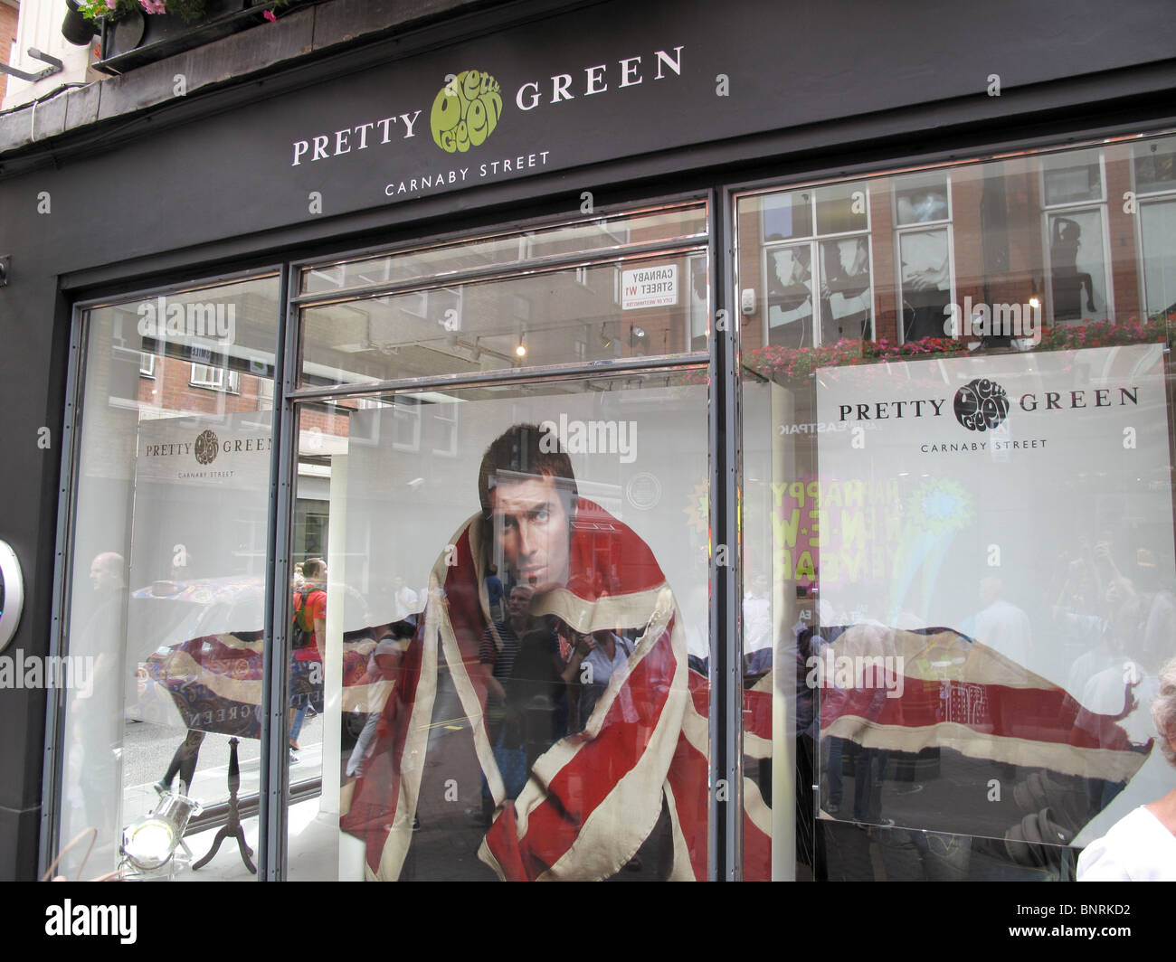 Pretty Green Shop Liam Gallagher Carnaby Street Stock Photo - Alamy
