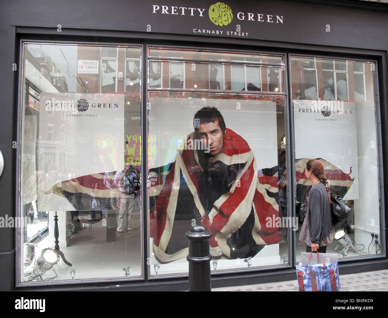 Pretty Green Shop Liam Gallagher Carnaby Street Stock Photo - Alamy