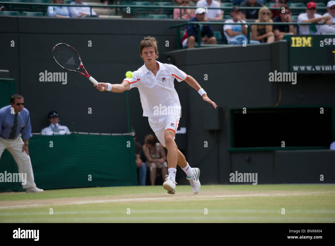 July 04 2010. Marton Fucsovics HUN (13) beats Benjamin Mitchell AUS ...