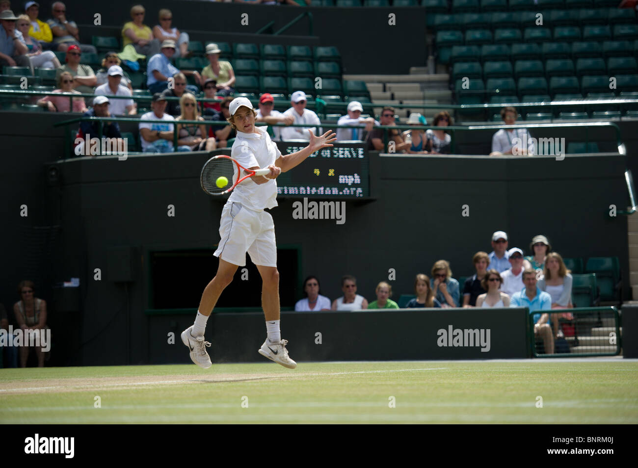 July 04 2010. Marton Fucsovics HUN (13) beats Benjamin Mitchell AUS ...