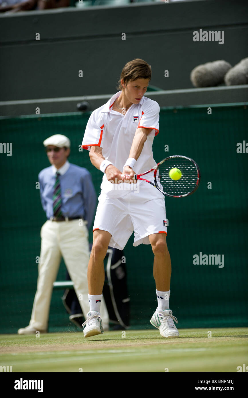 July 04 2010. Marton Fucsovics HUN (13) beats Benjamin Mitchell AUS ...