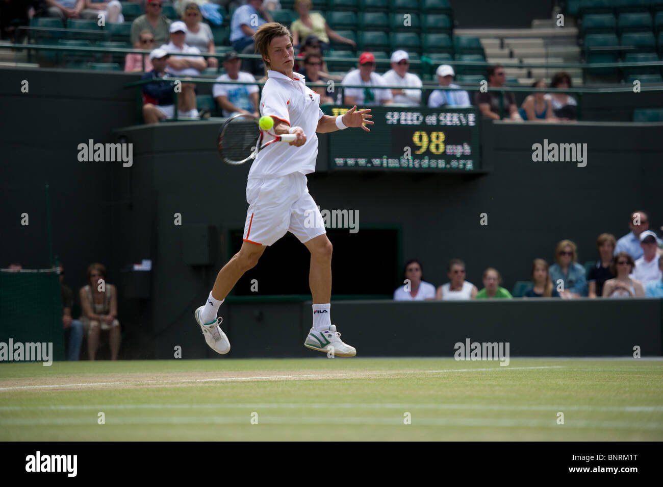 July 04 2010. Marton Fucsovics HUN (13) beats Benjamin Mitchell AUS ...