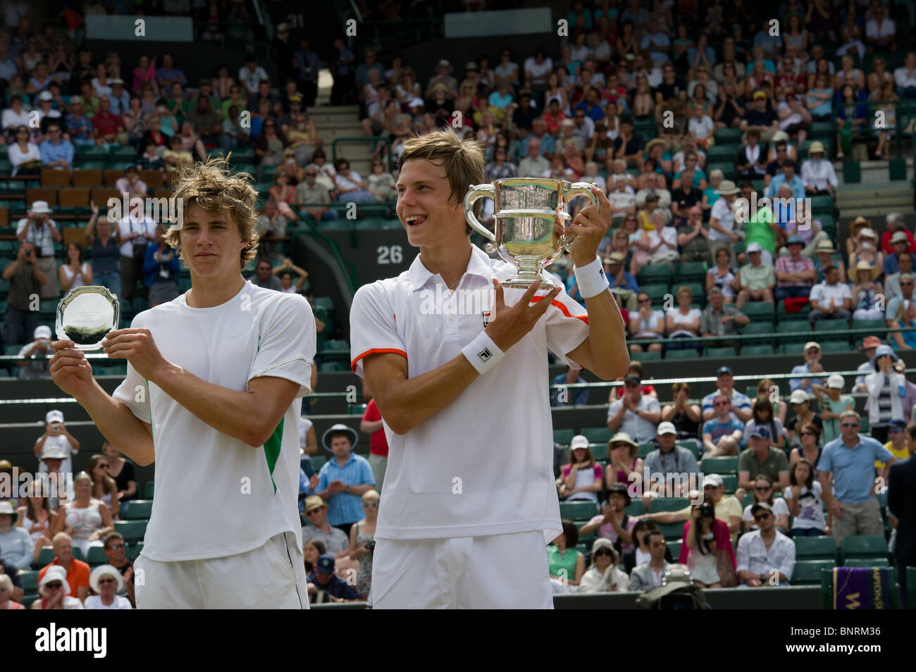 July 04 2010. Marton Fucsovics HUN (13) beats Benjamin Mitchell AUS ...