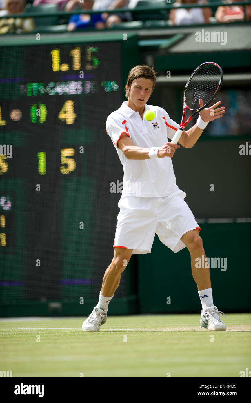 July 04 2010. Marton Fucsovics HUN (13) beats Benjamin Mitchell AUS ...