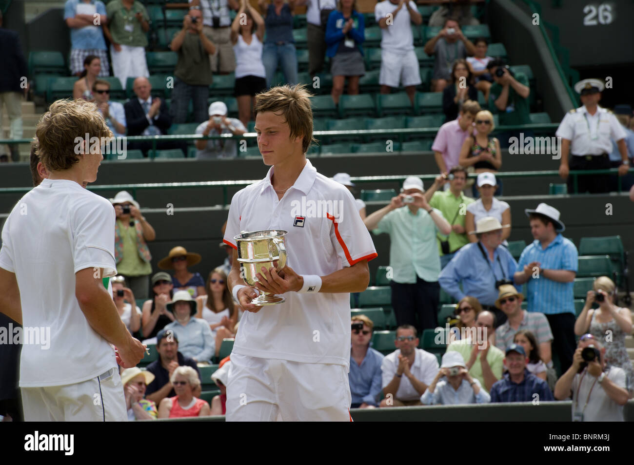 July 04 2010. Marton Fucsovics HUN (13) beats Benjamin Mitchell AUS ...