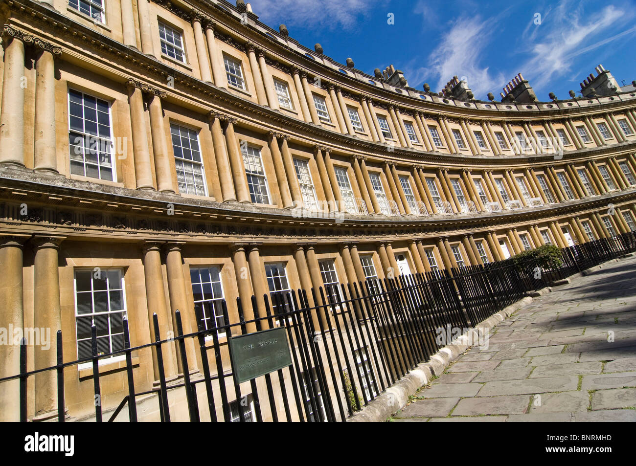 Horizontal angular abstract close up of front facades of the Bath Stone ...