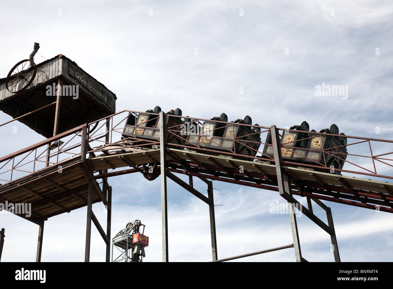 Klondike goldmine rollercoaster ride at Funland Amusement Park Hayling ...