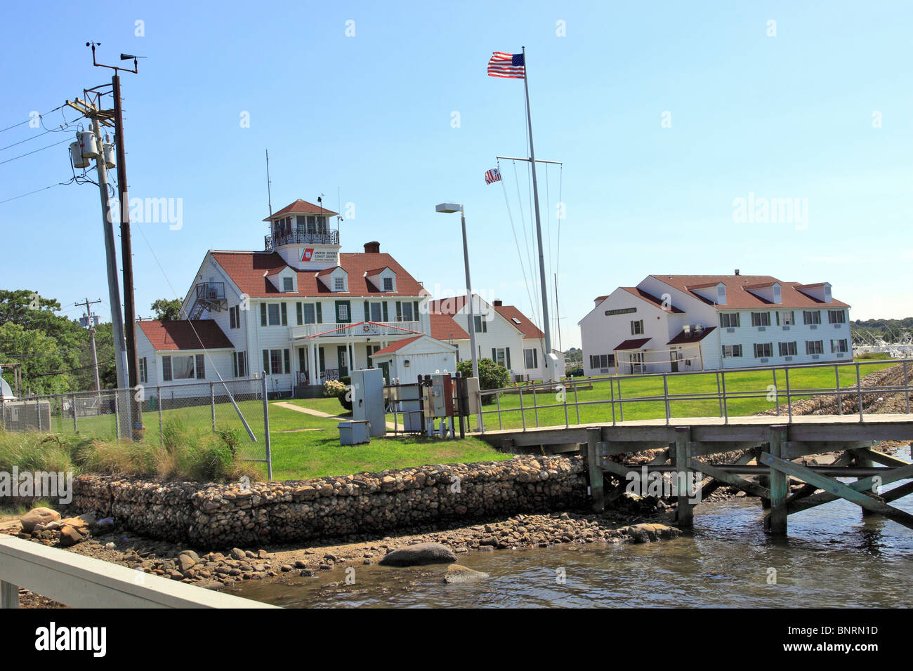 United States Coast Guard station Montauk Long Island NY Stock Photo ...