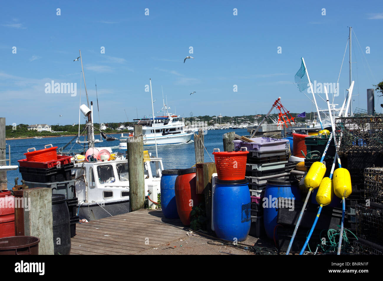 Montauk Harbor Long Island NY Stock Photo - Alamy