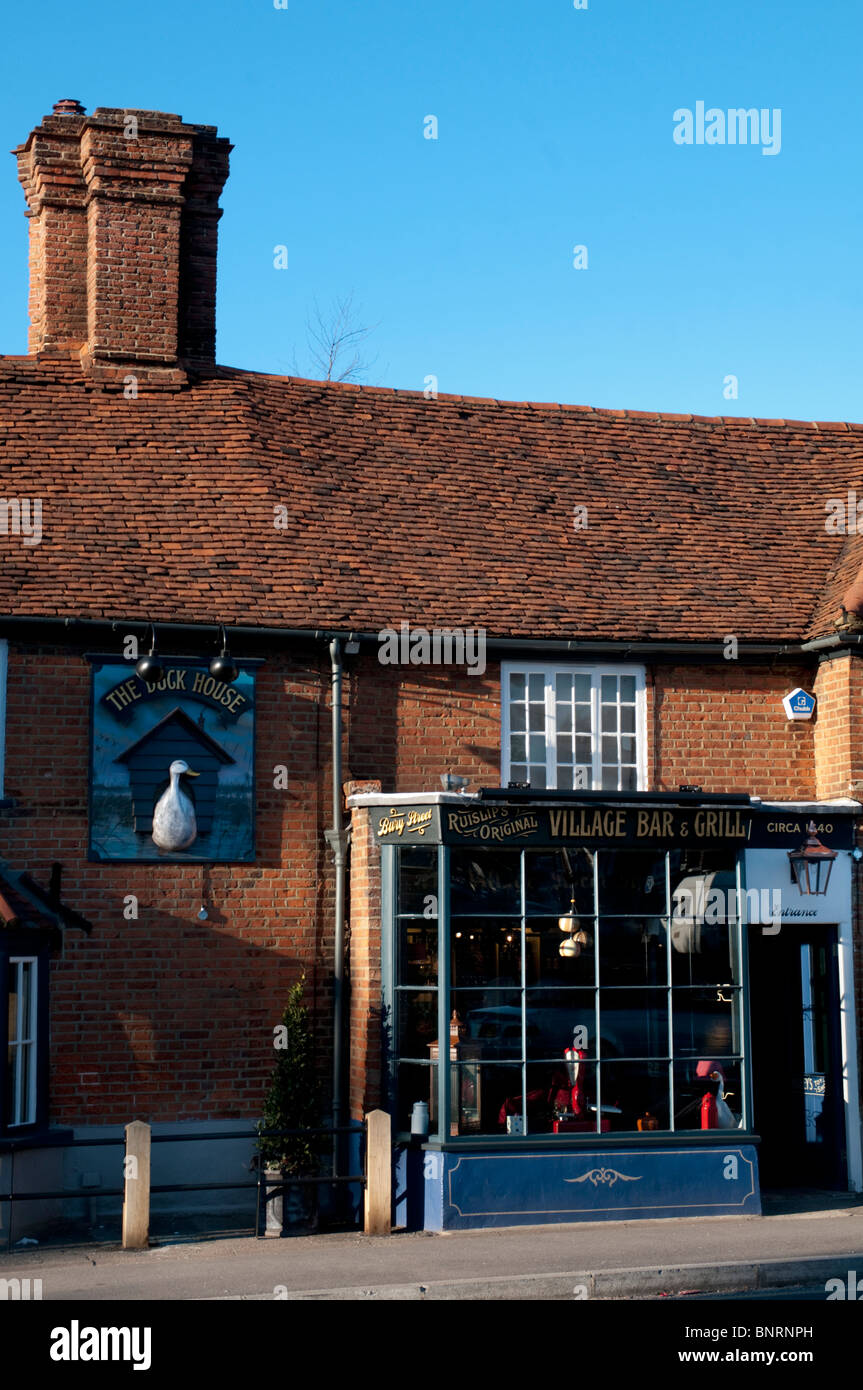 Europe, UK, England, London, Ruislip pub, the Duck House Stock Photo ...