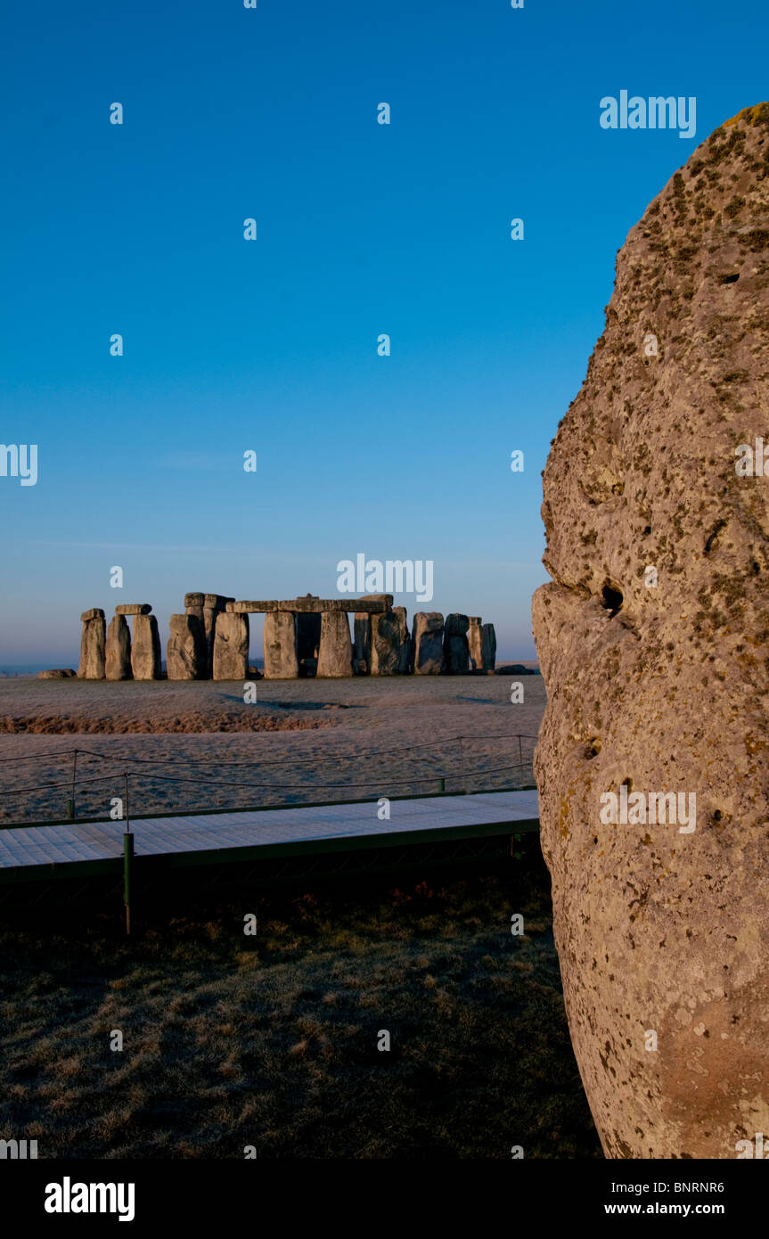 Stonehenge UK seen in winter with frost Stock Photo - Alamy