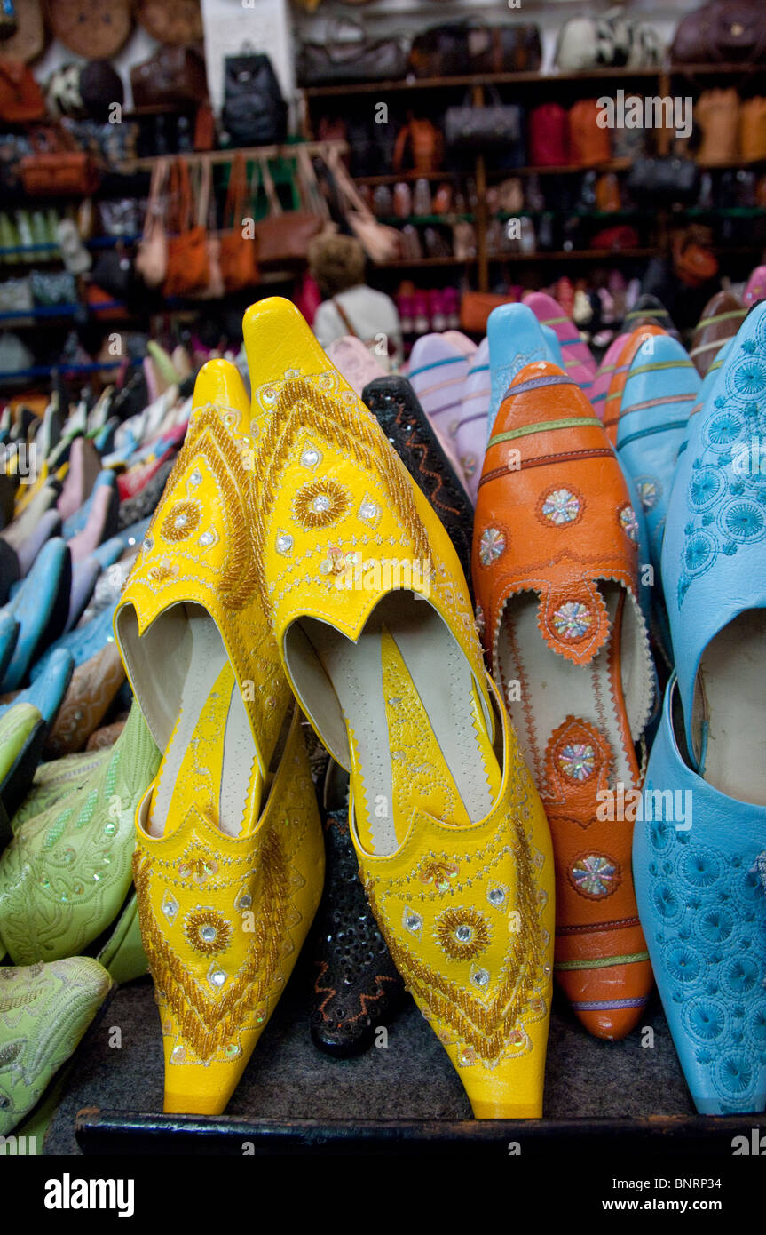 Moroccan shoes sale marrakech morocco hi-res stock photography and ...