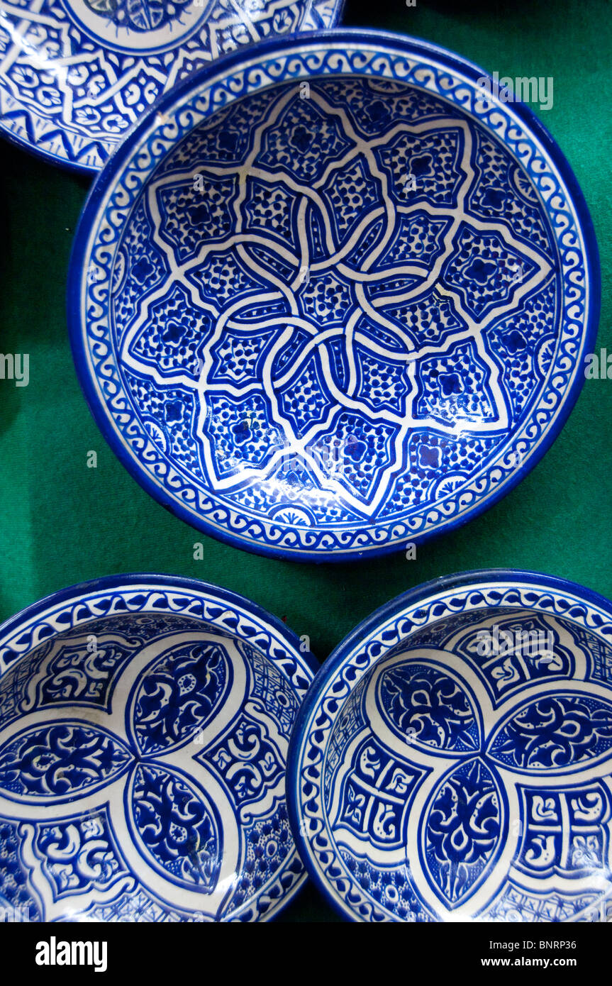 Africa, Morocco, Casablanca. Traditional handicraft market. Pottery ...