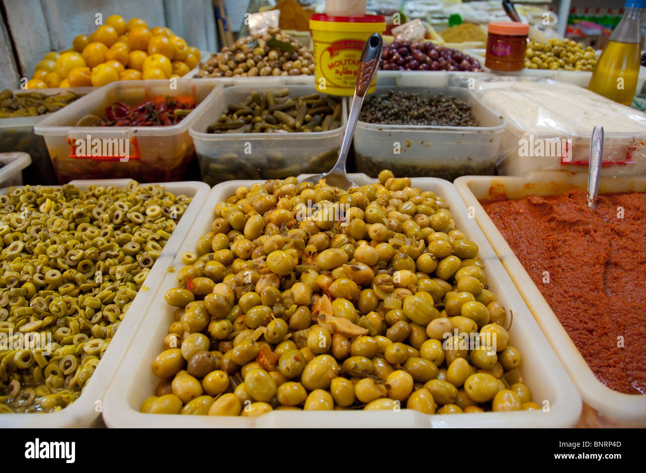 Africa, Morocco, Casablanca. Central Market (aka Olive Market ...