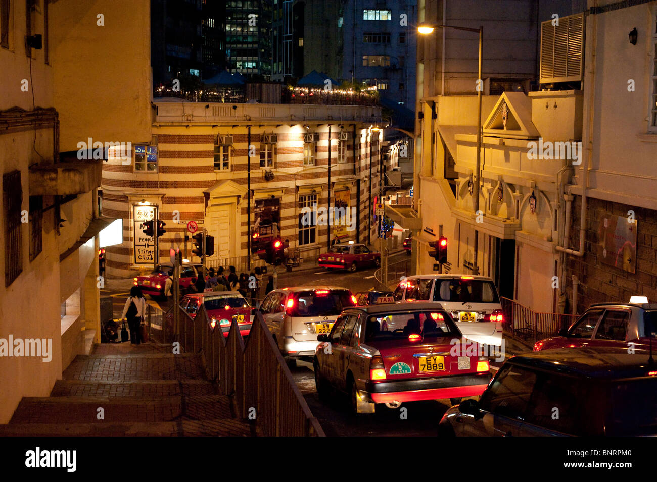 Down Glenealy in Central Hong Kong.With the Fringe Club ahead Stock ...