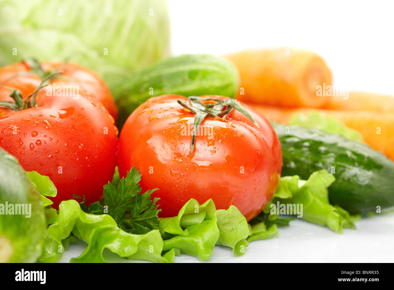 Vegetables cabbage carrot tomato hi-res stock photography and images ...
