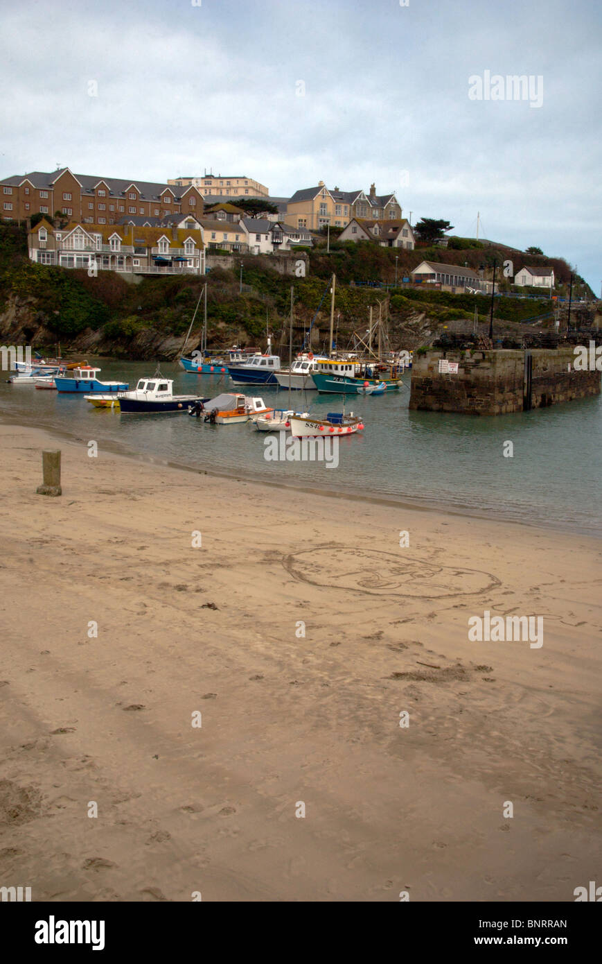 Newquay Cornwall UK Harbour Harbor Beach Quay Stock Photo - Alamy