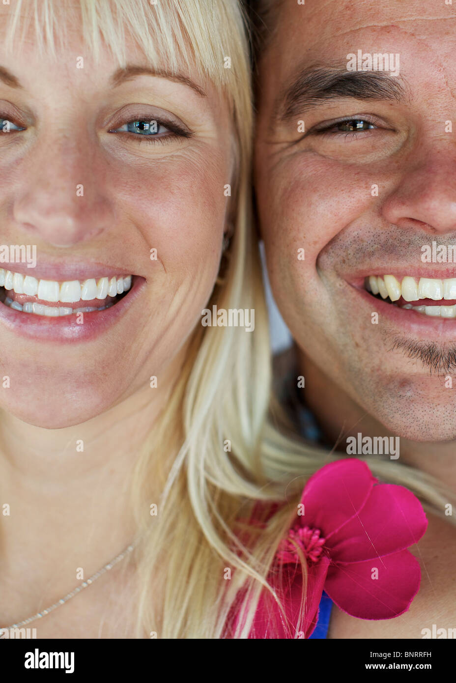 Close up shot of couple's faces close together and smiling inside a ...