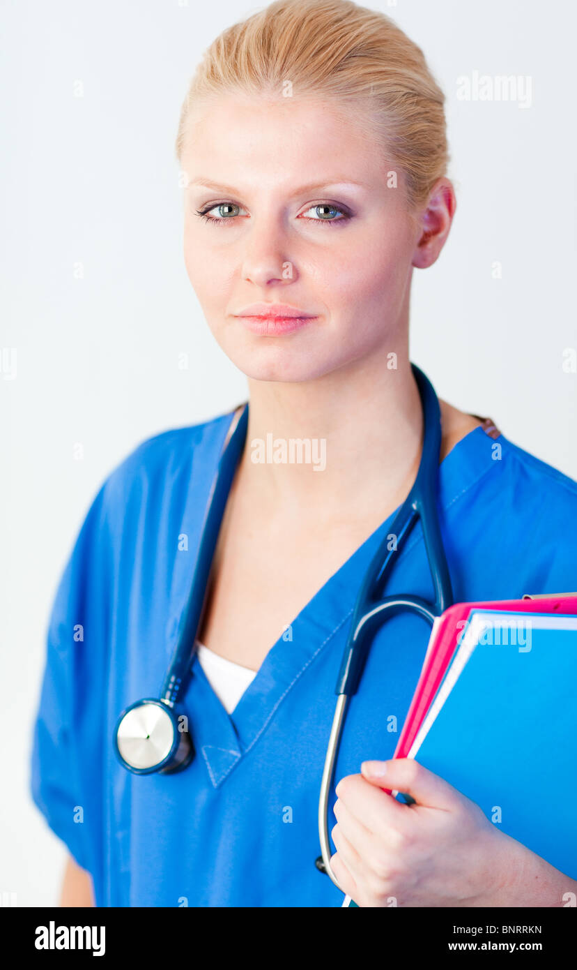 Female doctor folder hi-res stock photography and images - Alamy