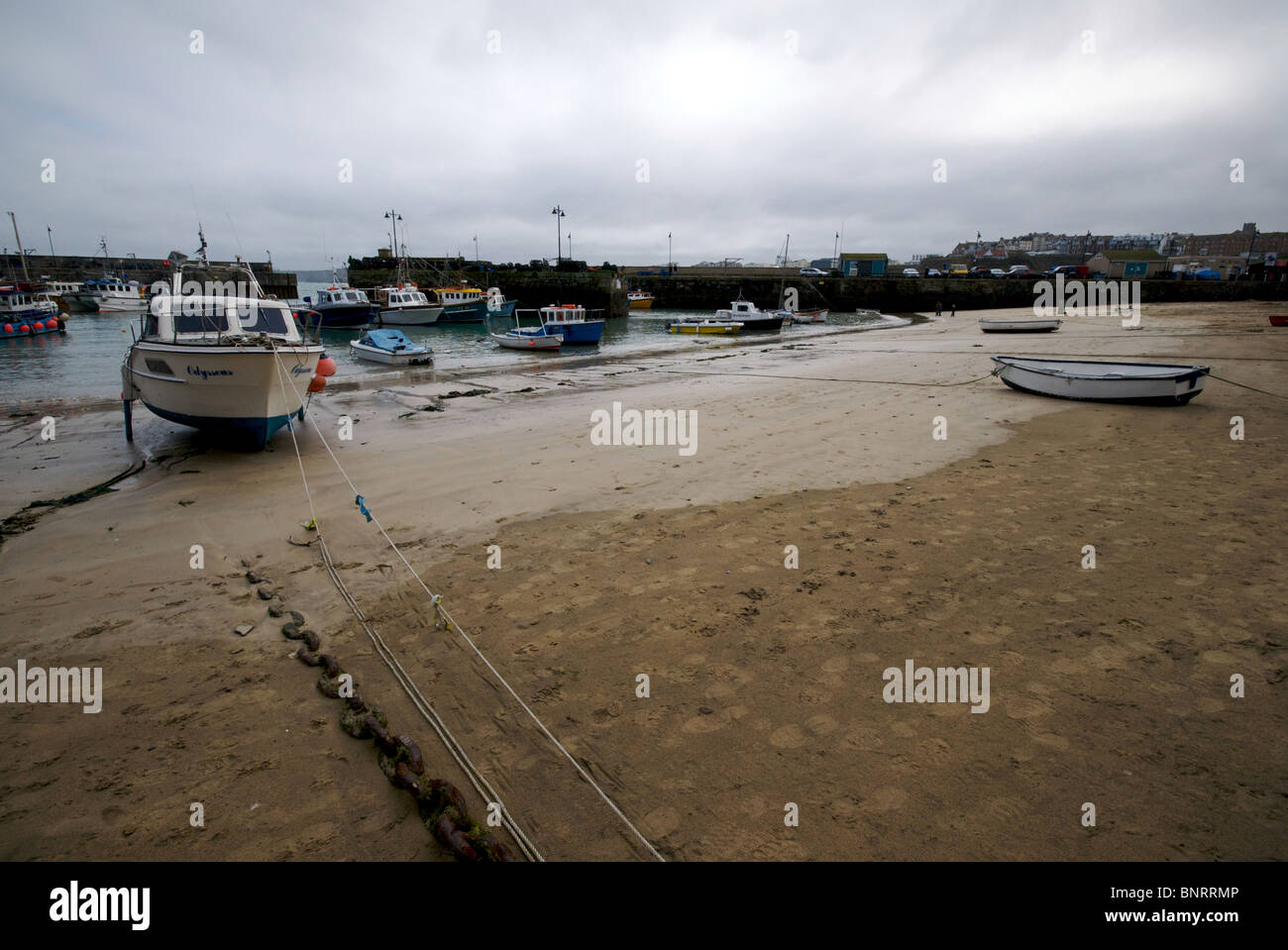 Newquay Cornwall UK Harbour Harbor Beach Quay Stock Photo - Alamy