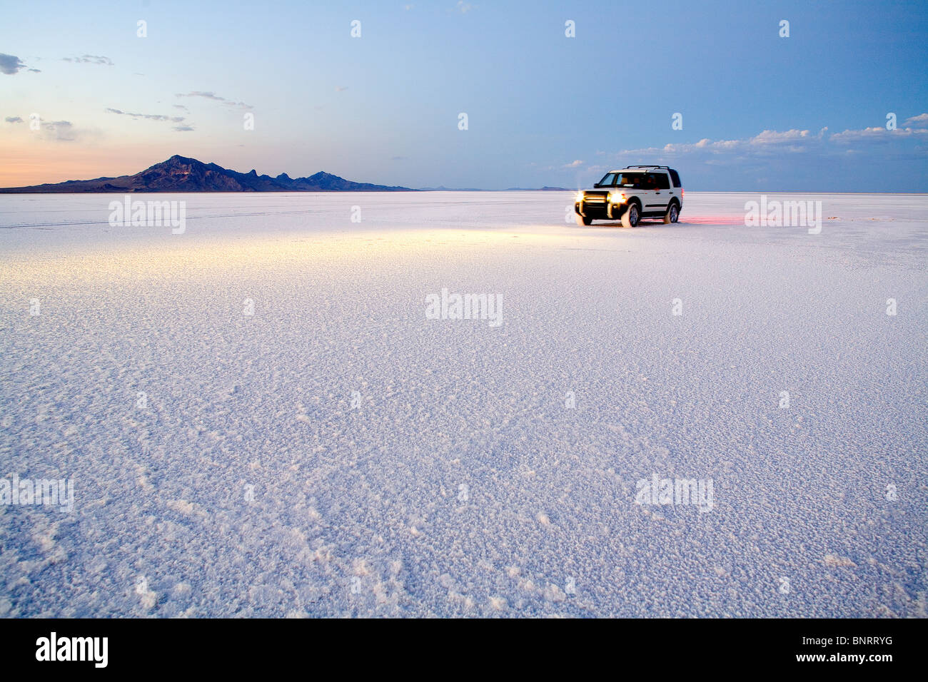 Exploring the Bonneville Salt Flats, Utah Stock Photo - Alamy