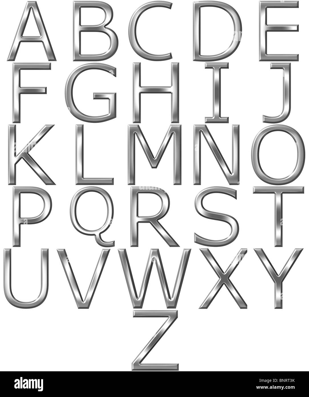 Silver Font High Resolution Stock Photography and Images - Alamy