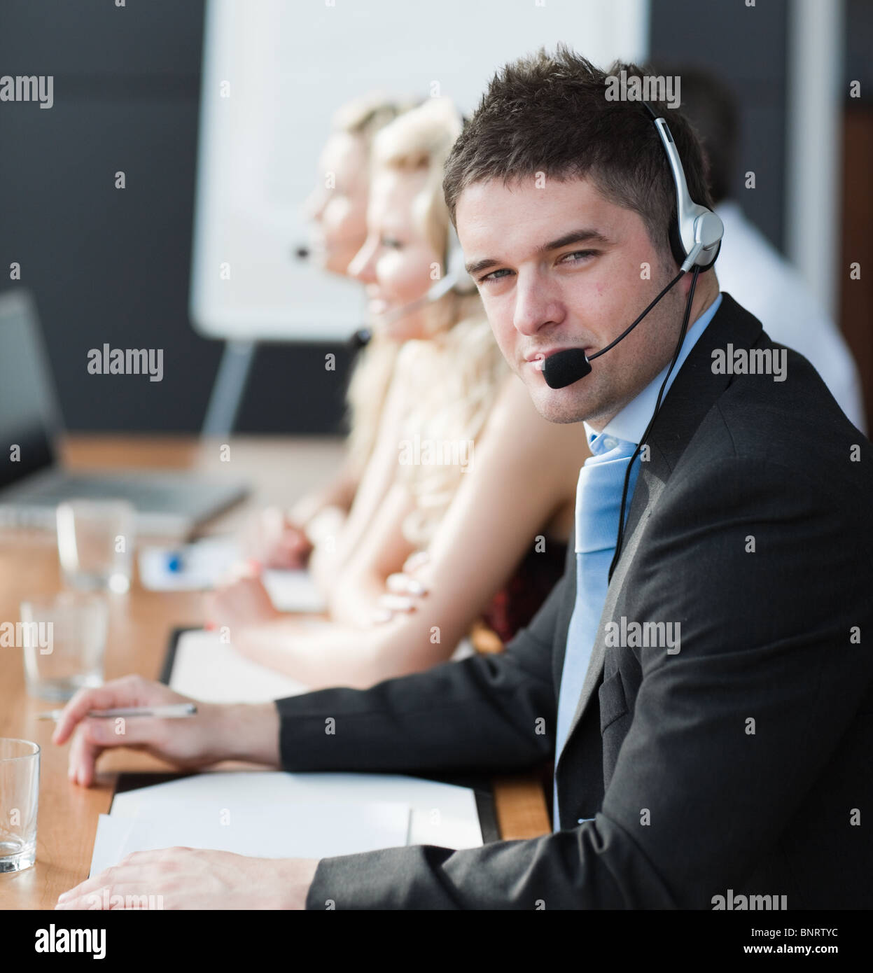 Business team in a call center Stock Photo - Alamy
