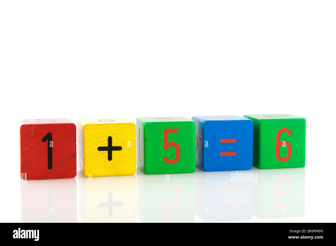 Multicolor educational blocks for counting with numbers Stock Photo - Alamy
