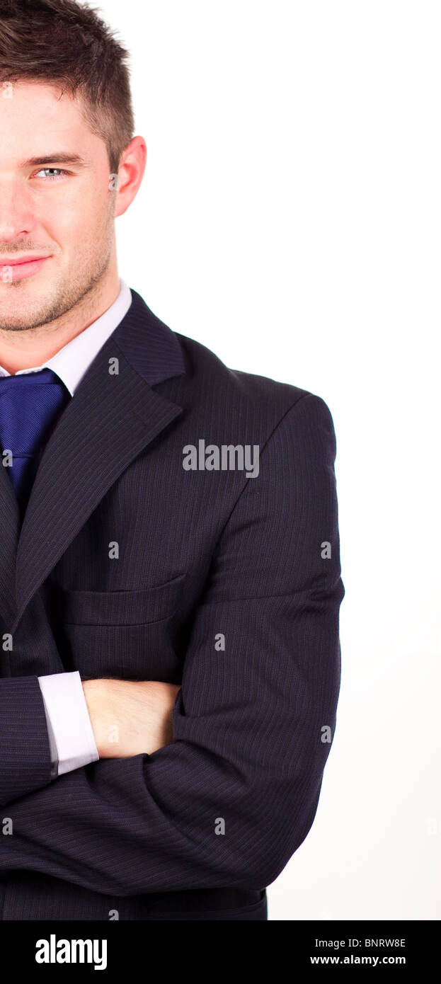 Businessman with his arms Folded Stock Photo - Alamy