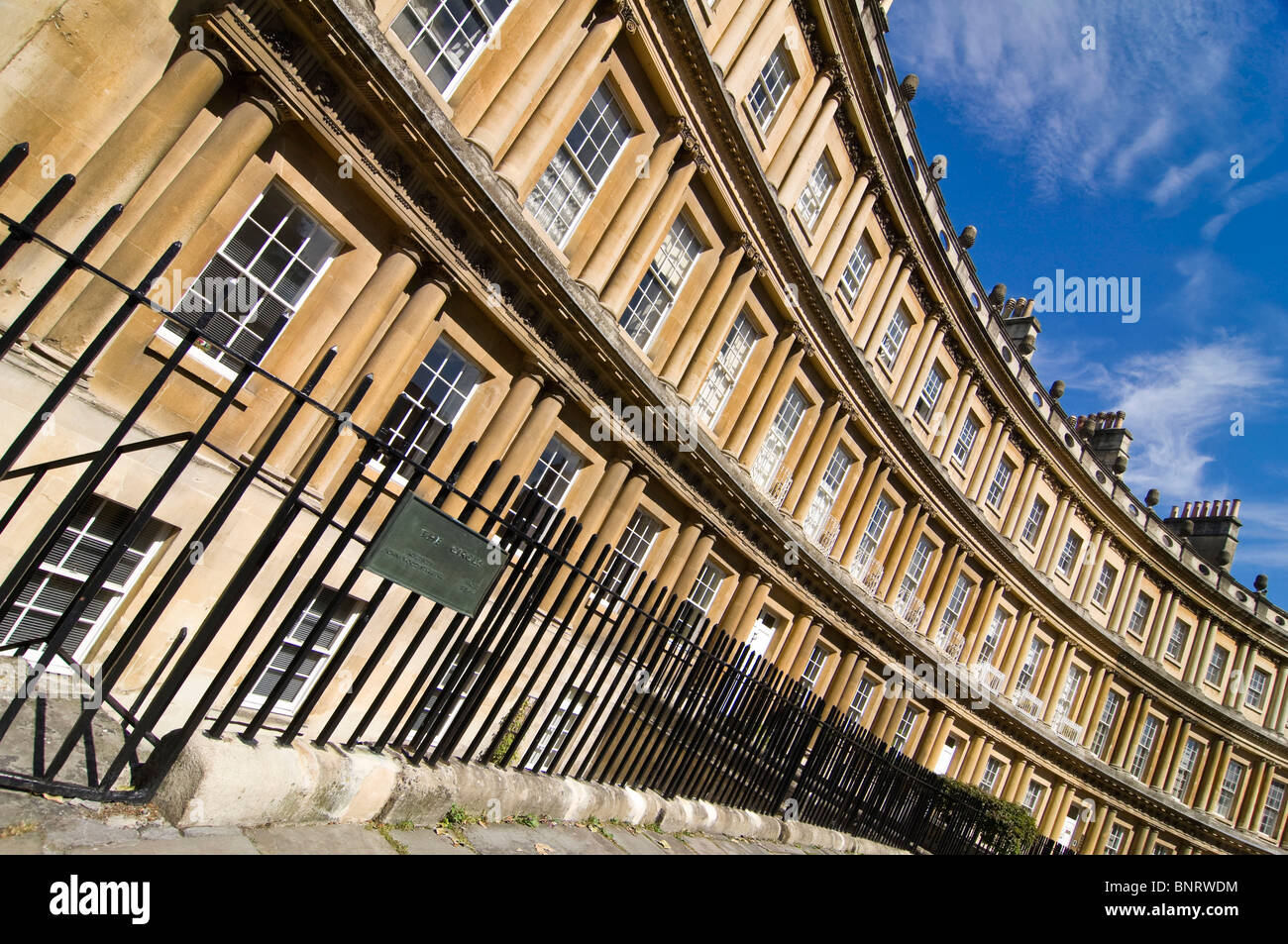 Horizontal angular abstract close up of front facades of the Bath Stone ...