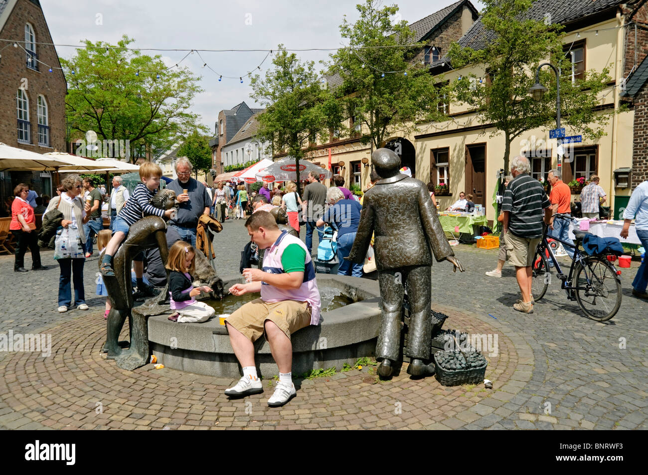 The village of Lank-Latum, part of Meerbusch, near Düsseldorf, NRW ...